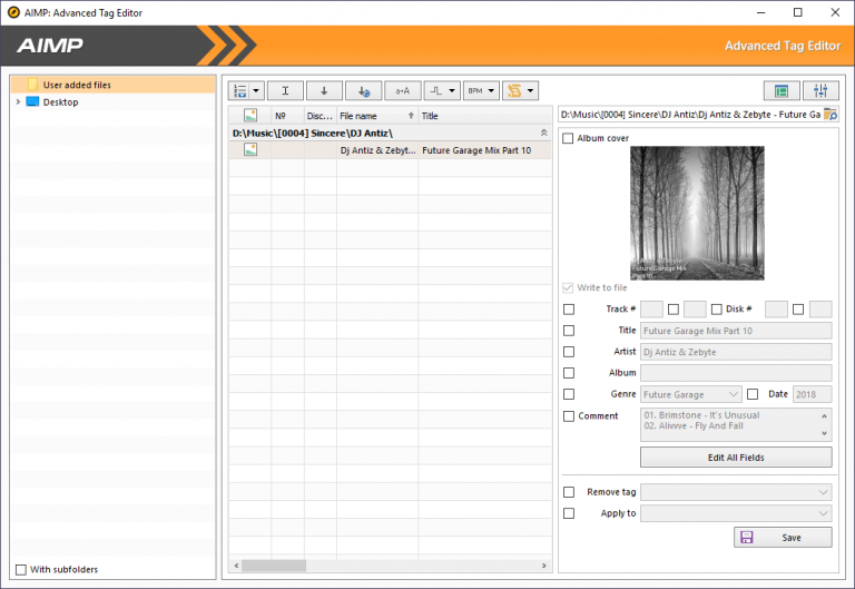 AIMP v4.60 – Advanced Tag Editor | AIMP’s Blog